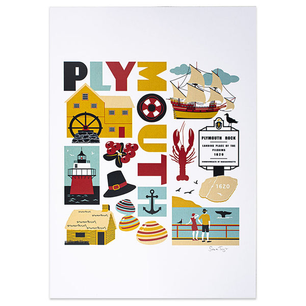 Plymouth Typographic Print – Plimoth Patuxet Museum Shop