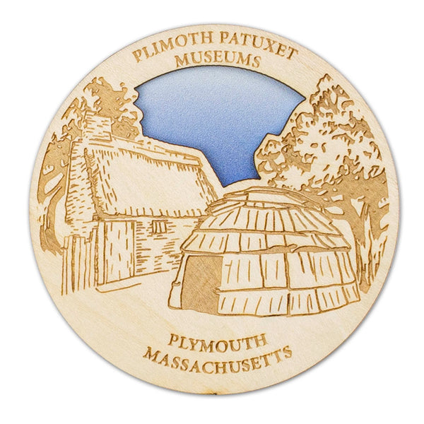 Plimoth Patuxet Museums Wooden Magnet – Plimoth Patuxet Museum Shop