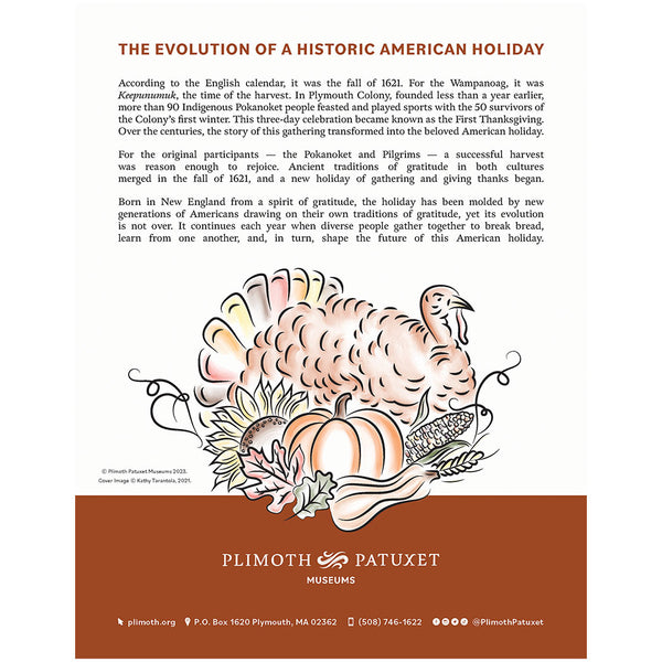 Giant Thanksgiving Timeline Poster – Plimoth Patuxet Museum Shop